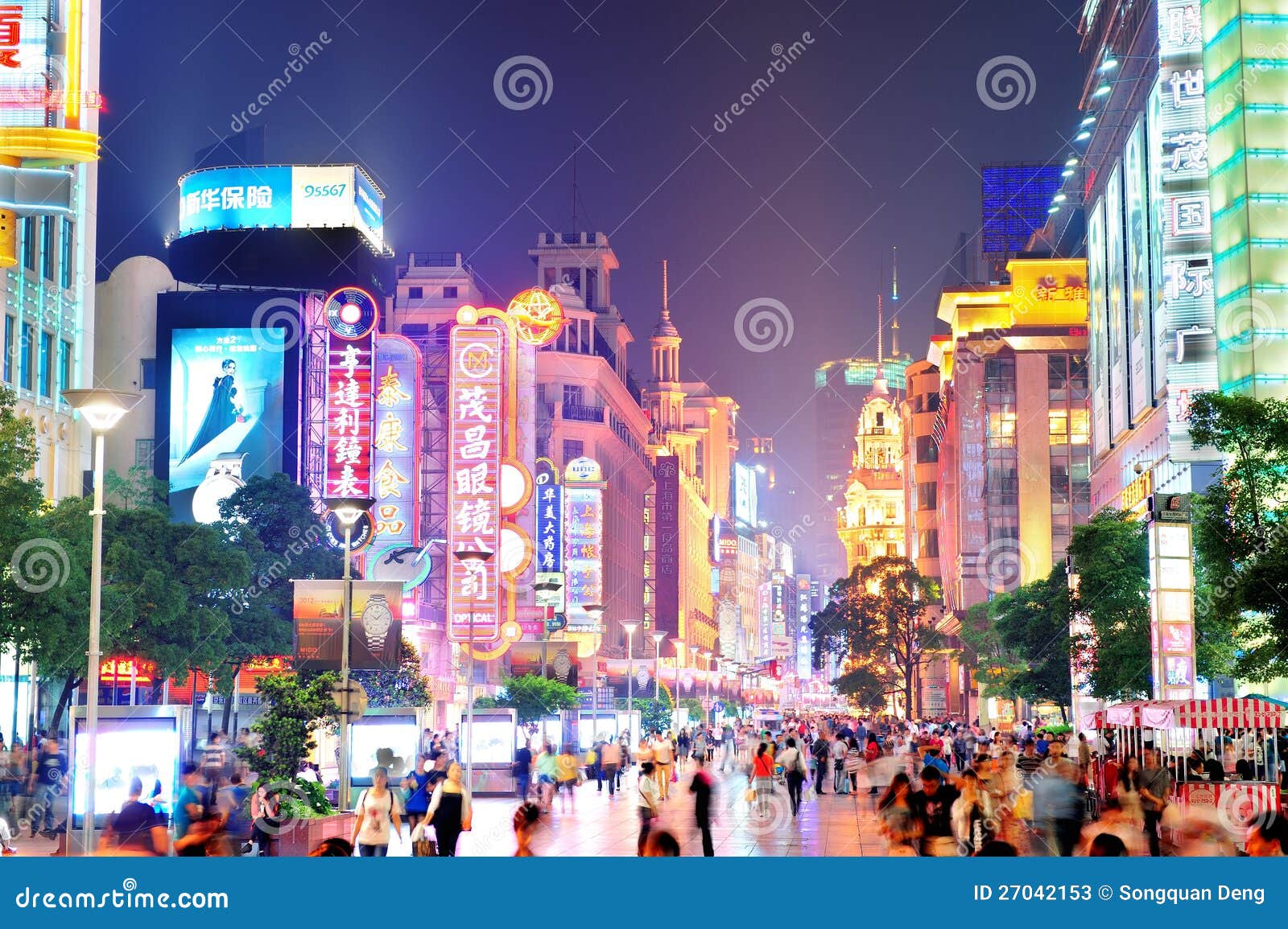 Nanjing Road in Shanghai editorial stock photo. Image of oriental ...