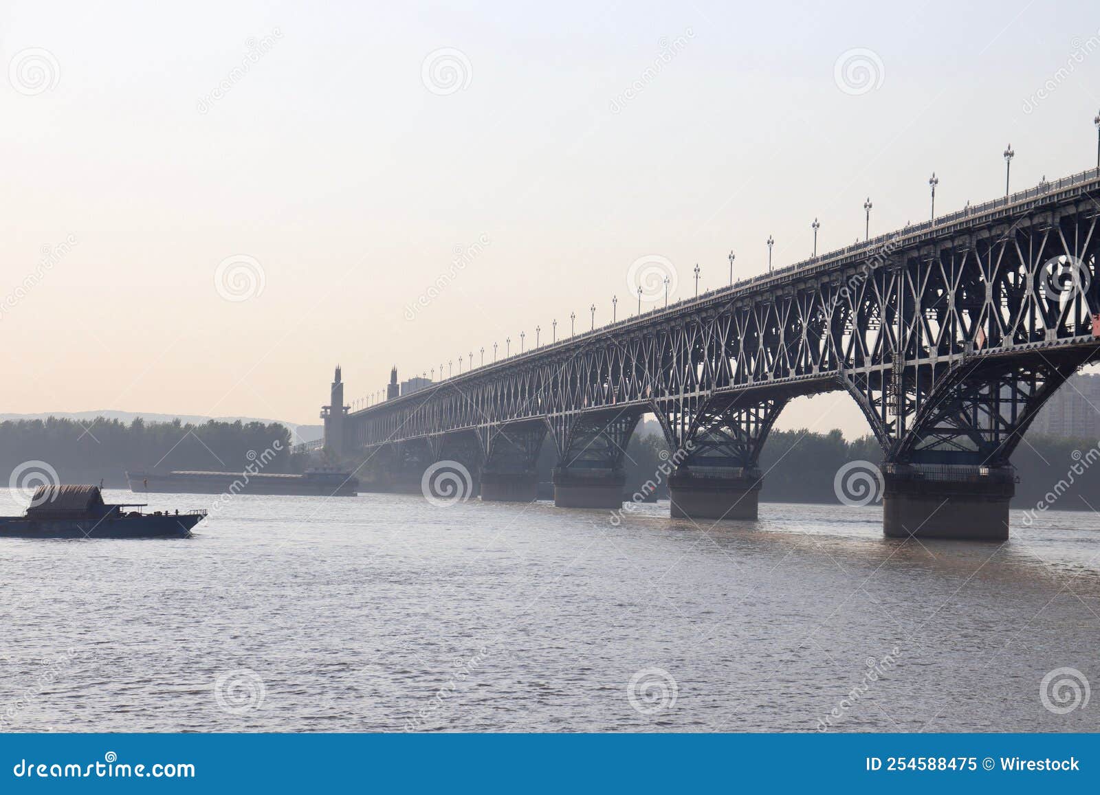 Nanjing Yangtze River Bridge Stock Image - Image of architecture ...