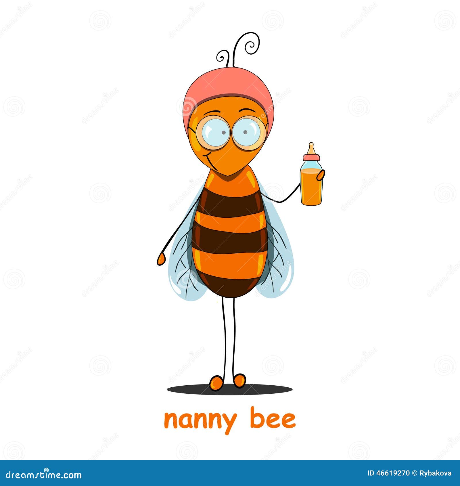 Nanny bee stock illustration. Illustration of painting - 46619270