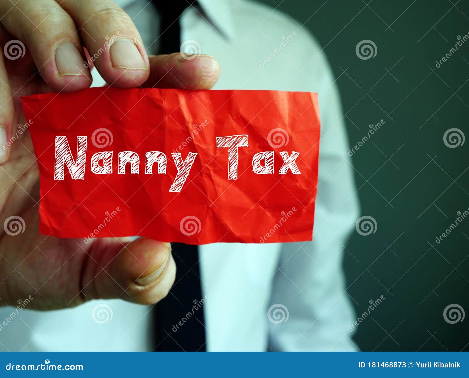 Nanny Tax Sign on the Sheet Stock Image - Image of economic, refund ...