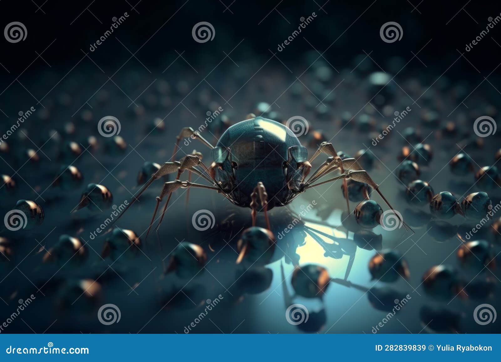 Nano bot. Generate Ai stock illustration. Illustration of education ...