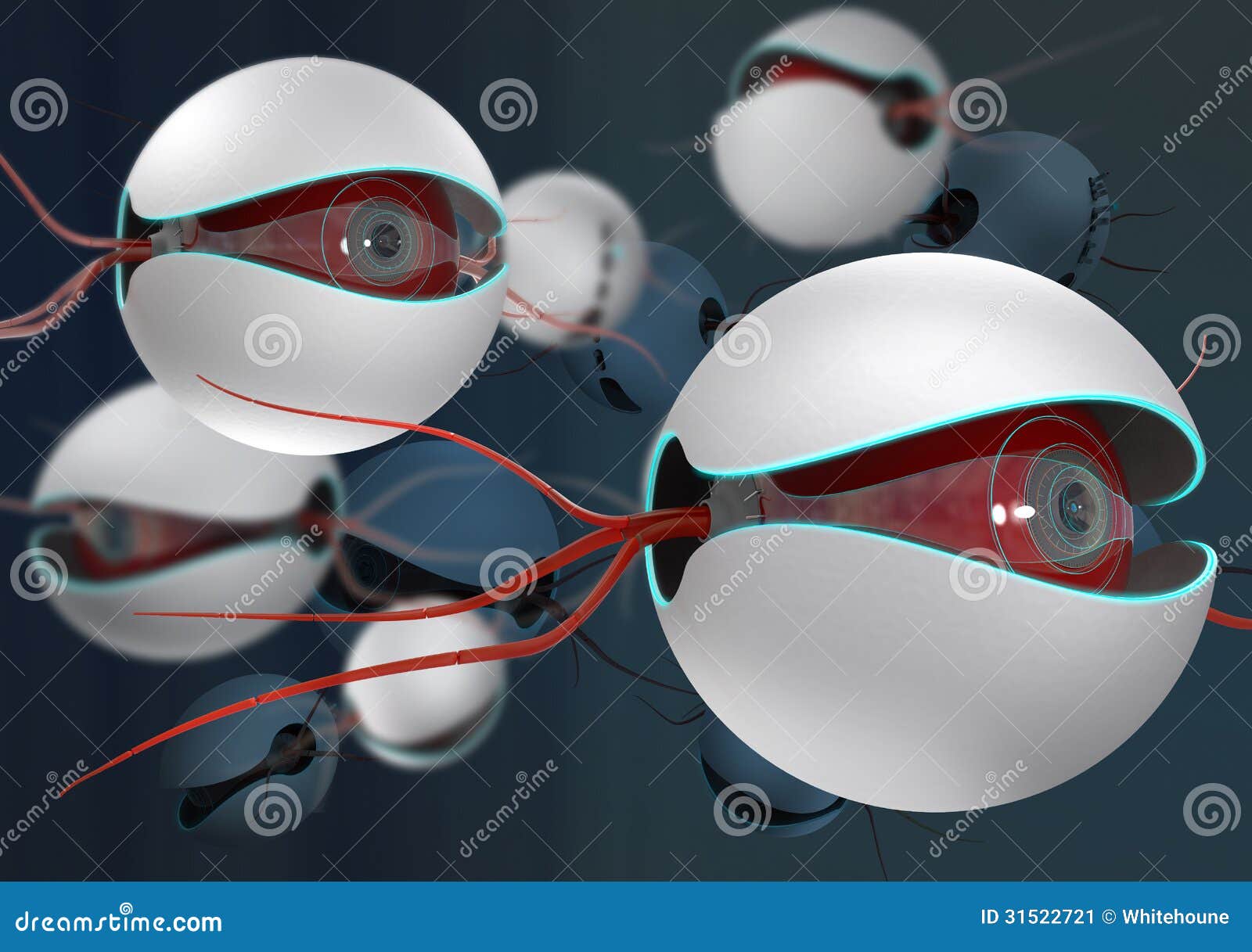 Nano bots stock illustration. Illustration of pupil, opening - 31522721