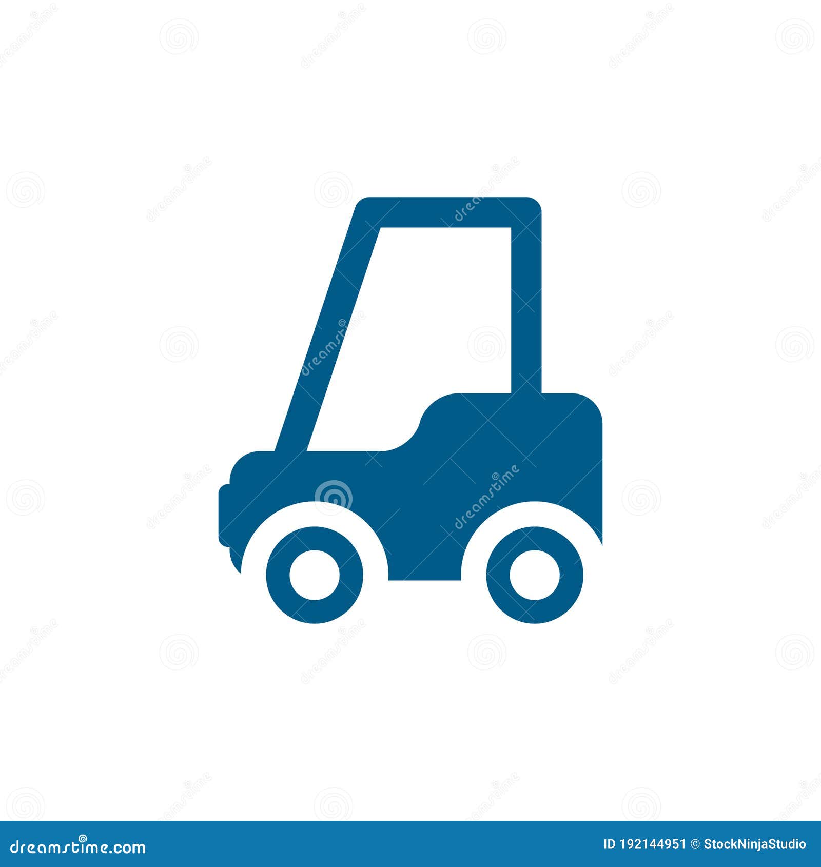 Nano Car Blue Icon on White Background. Blue Flat Style Vector ...