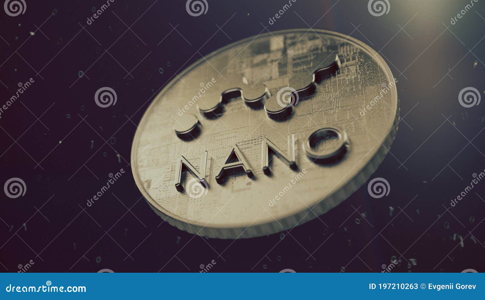 Nano cryptocurrency symbol stock illustration. Illustration of ...