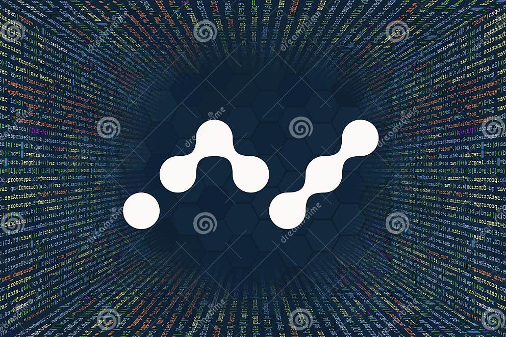 Nano Cryptocurrency Symbol A Tunnel From A Computer Program Code Programmer Strings Of Code