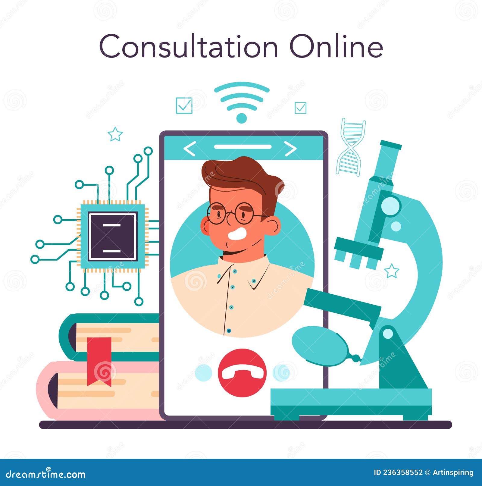 Nano Engineering Set. Scientists Work In Laboratory With Nanoparticle ...