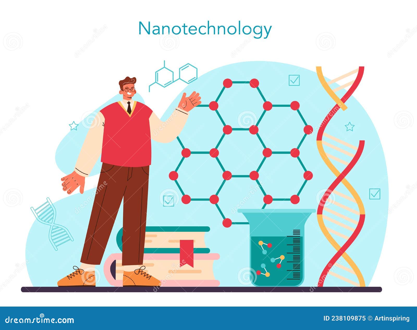 Nano Engineering. Scientists Work in Laboratory with Nanoparticle Stock ...