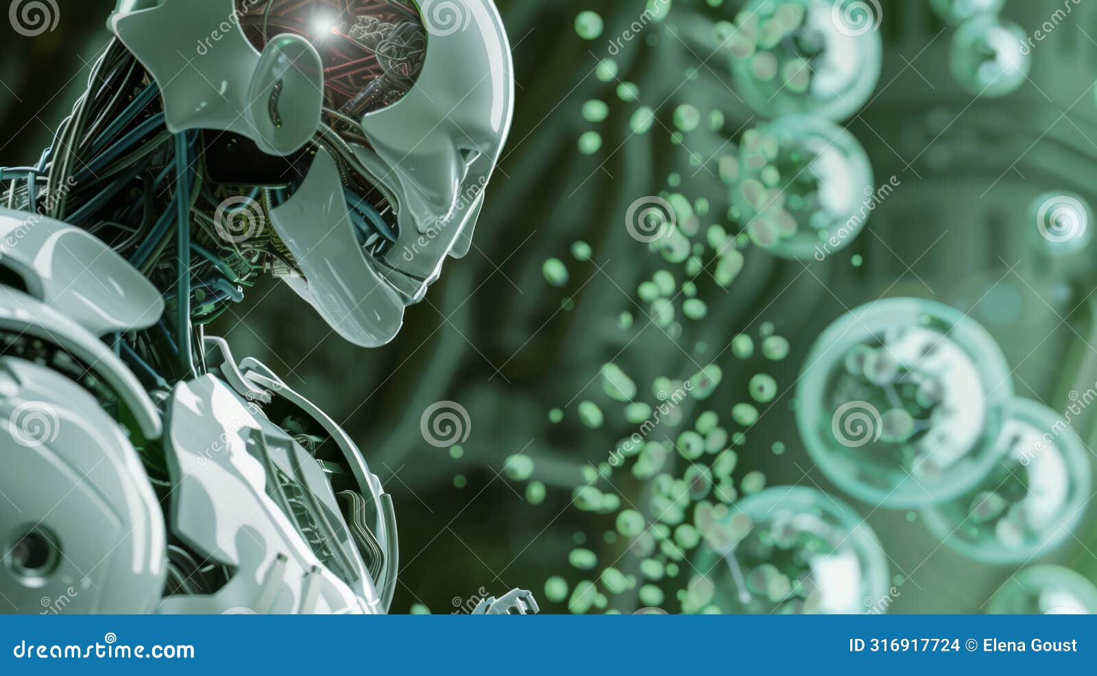 Nano Guardians: AI in Pathogen Defense Stock Illustration ...