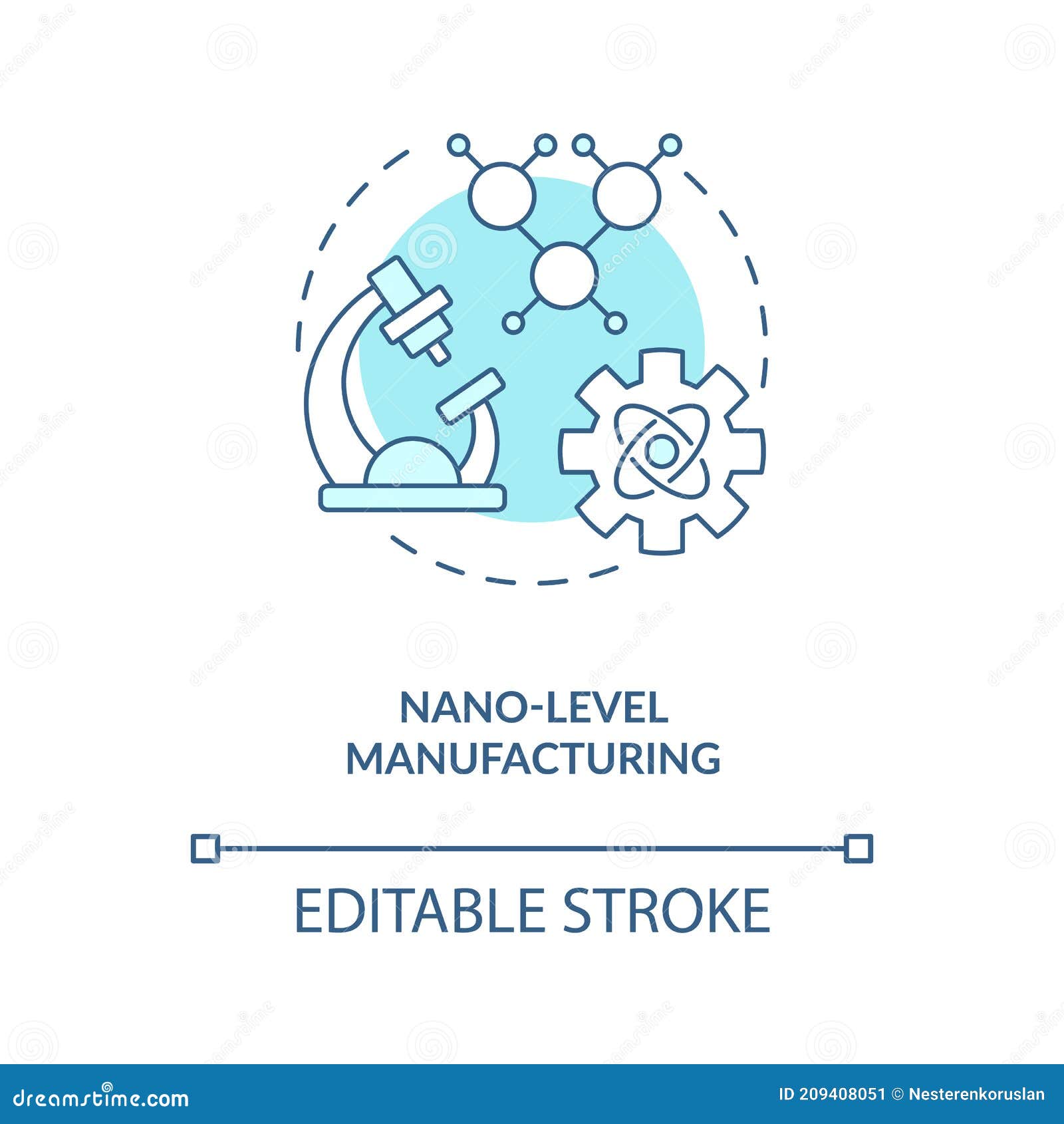 Nano-level Manufacturing Concept Icon Stock Vector - Illustration of ...