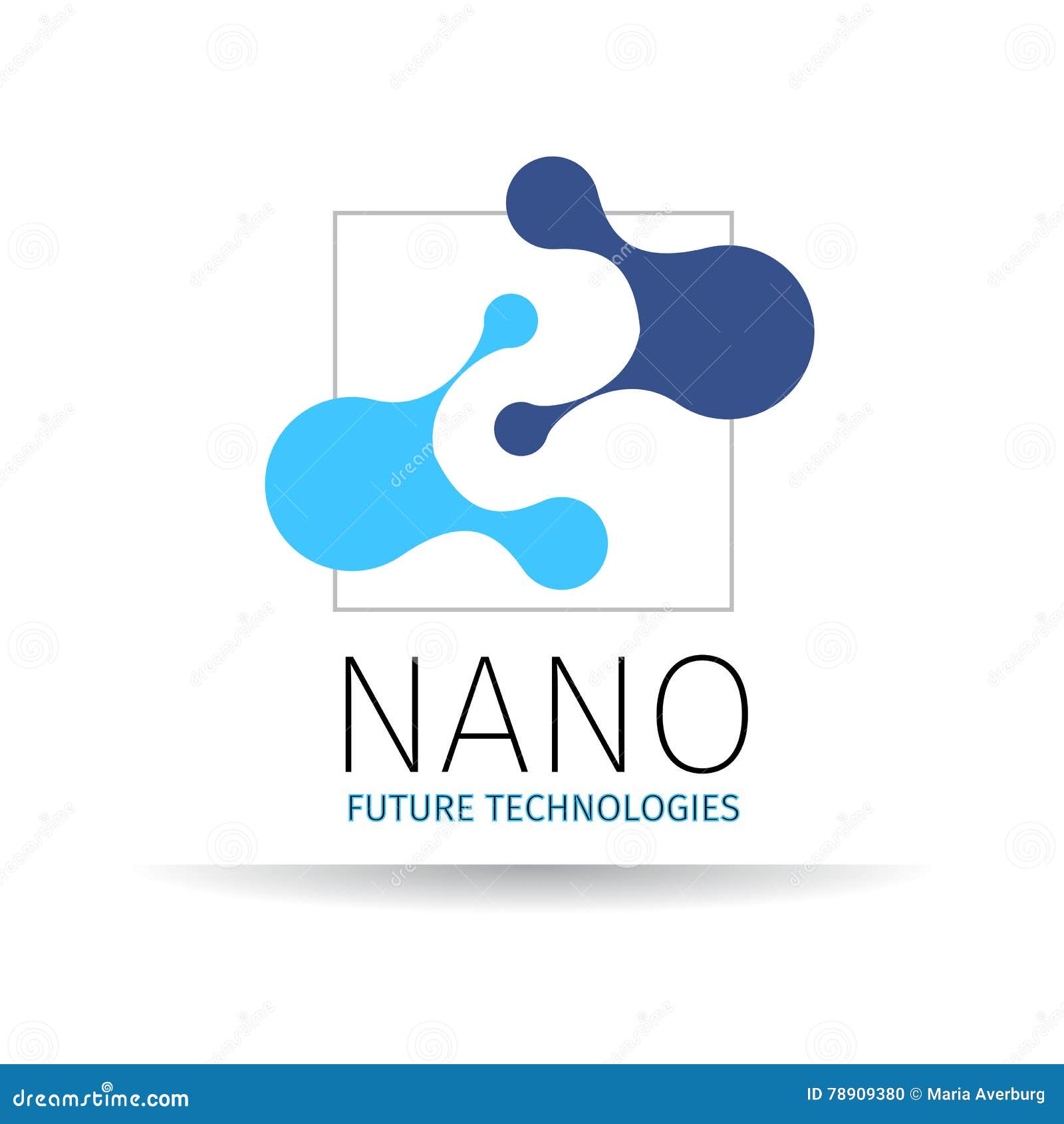 Nano Logo - Nanotechnology. Template Design of Logotype. Vector ...