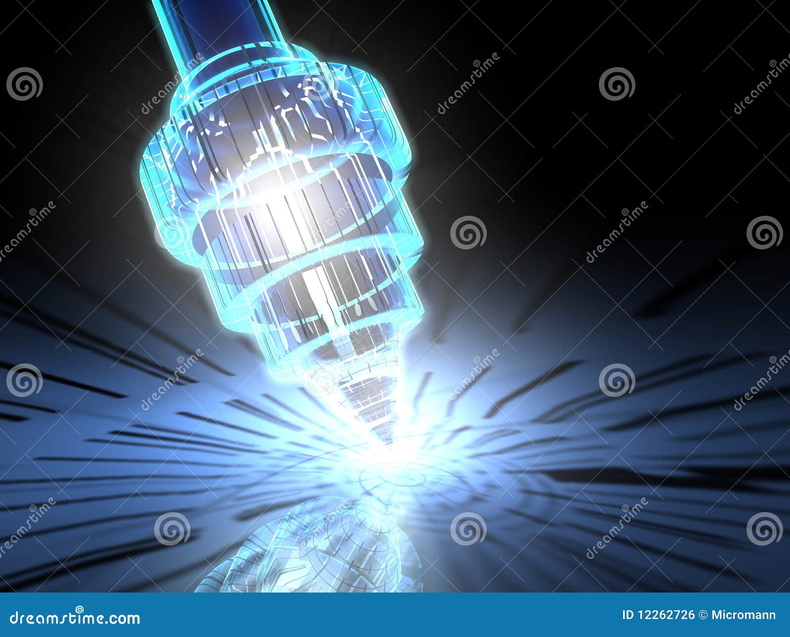 Nano microscope - 3D stock illustration. Illustration of coatings ...