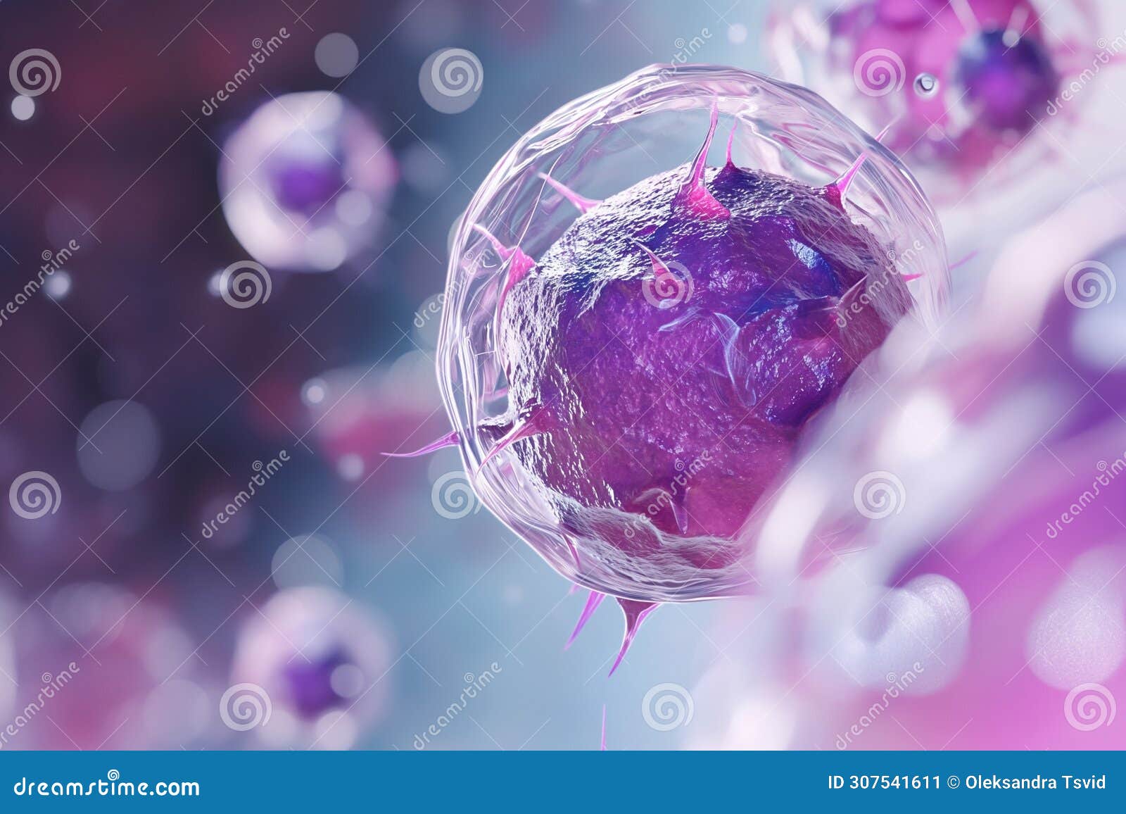 Nano-Molecular Cell, Strong Increase in Cellular Processes Stock Image ...