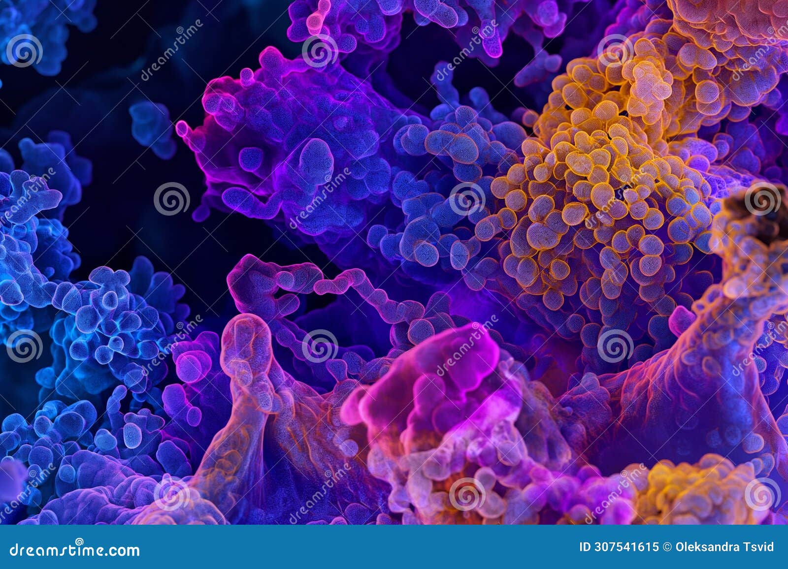 Nano-Molecular Cell, Strong Increase in Cellular Processes Stock Image ...