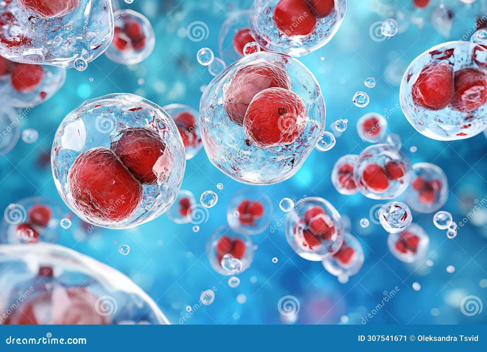 Nano-Molecular Cell, Strong Increase in Cellular Processes Stock Image ...