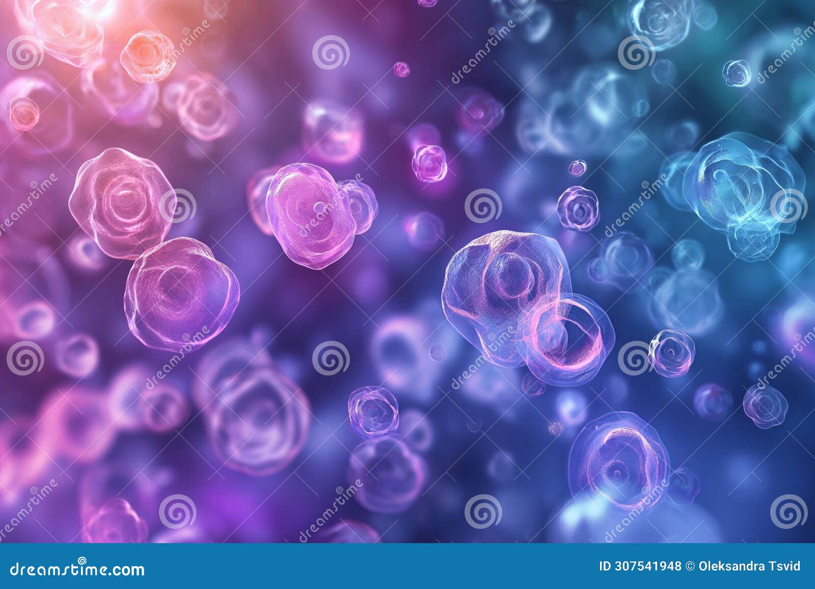 Nano-Molecular Cell, Strong Increase in Cellular Processes Stock Photo ...