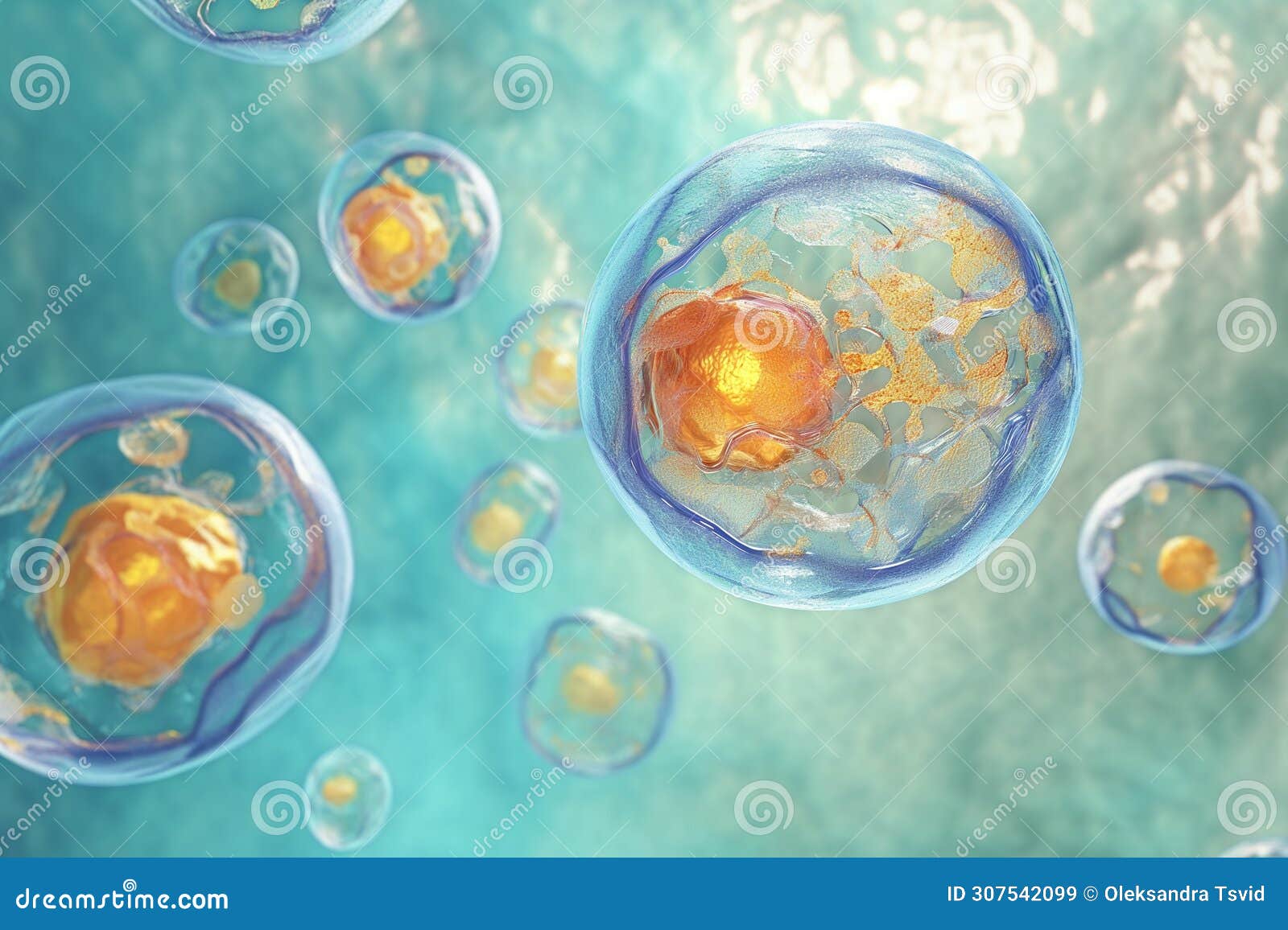 Nano-Molecular Cell, Strong Increase in Cellular Processes Stock Image ...