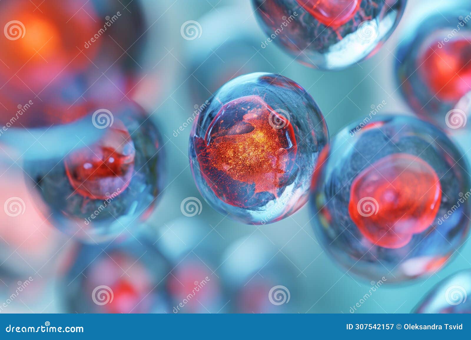 Nano-Molecular Cell, Strong Increase in Cellular Processes Stock Image ...