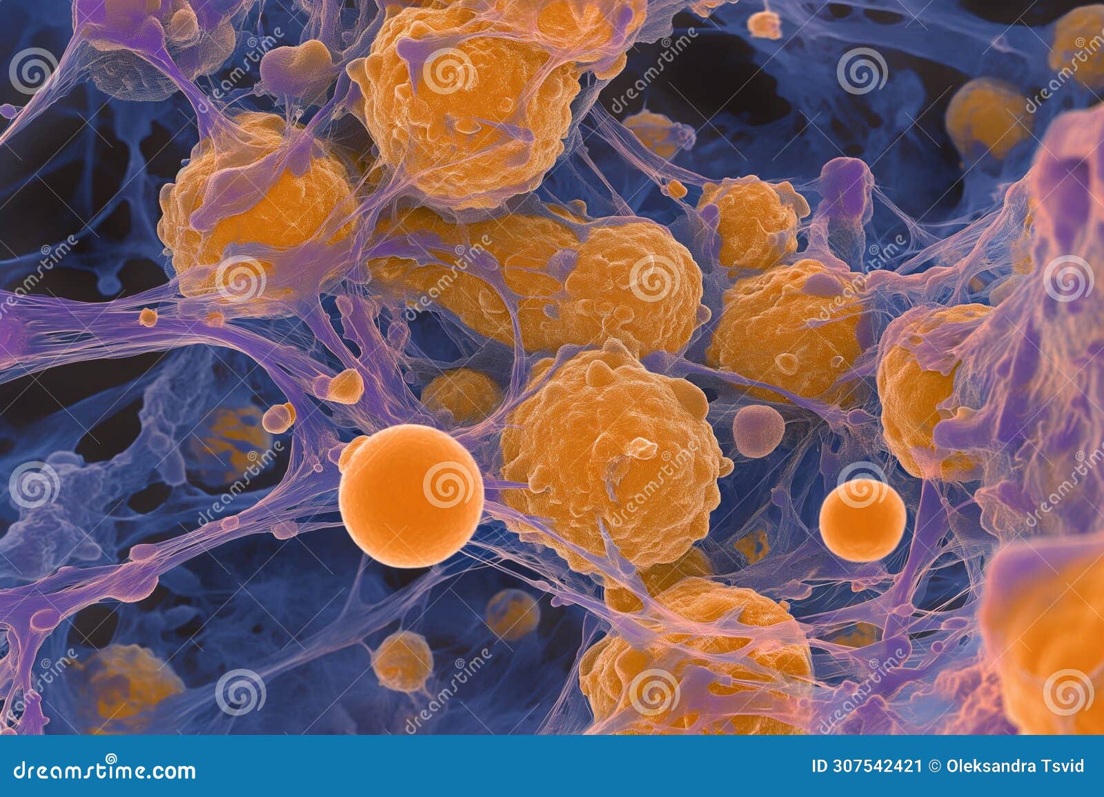 Nano-Molecular Cell, Strong Increase in Cellular Processes Stock Image ...