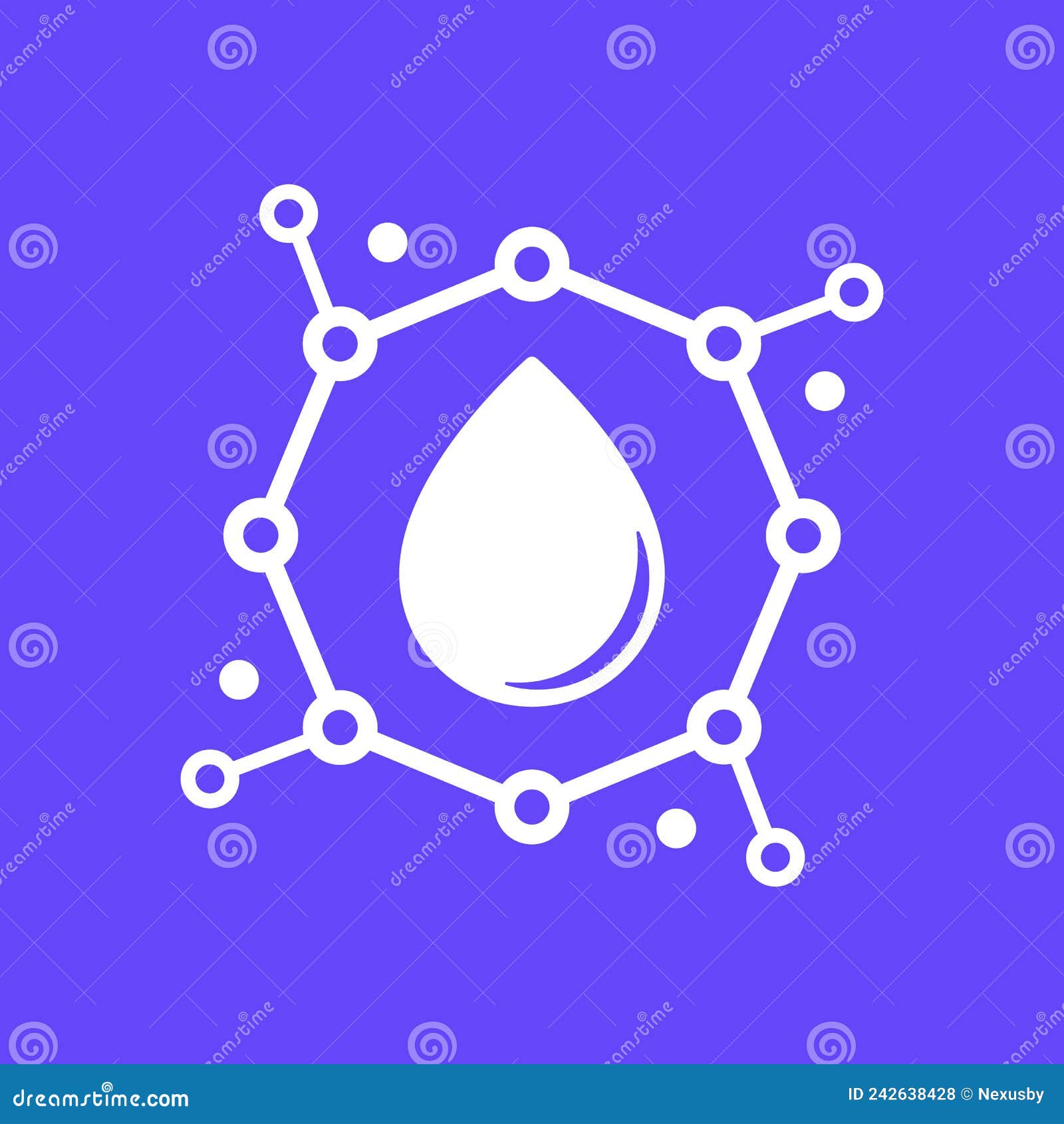 Nano Particles Icon with a Drop, Vector Stock Vector - Illustration of ...