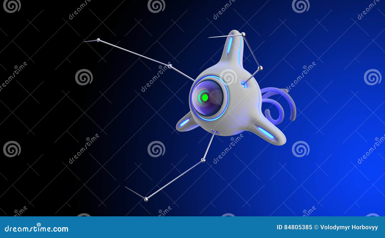 Nano robot 3D render stock illustration. Illustration of nanobot - 84805385