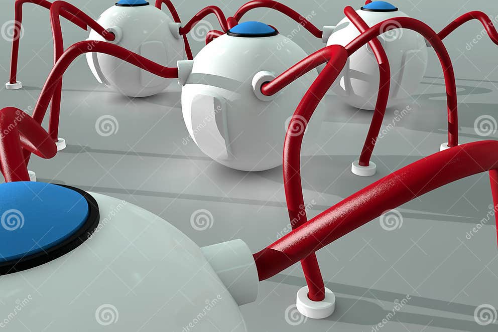 Nano Robots - Technology at the Nano-scale Stock Illustration ...