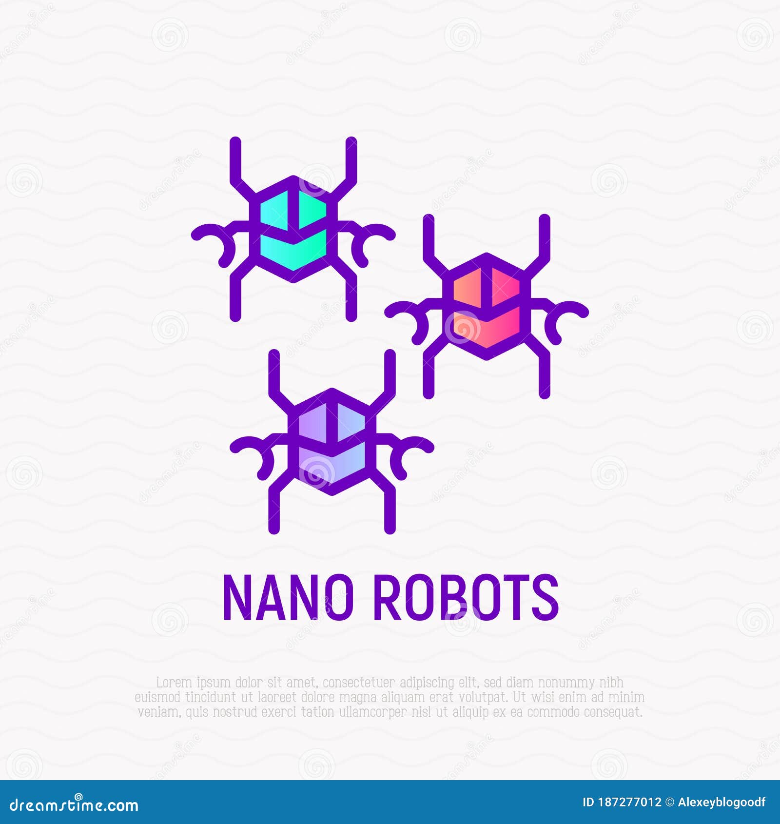 Nano Robots Isometric Banners Vector Illustration | CartoonDealer.com ...
