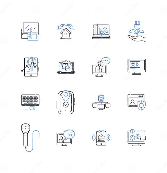 Nano-scale Line Icons Collection. Nanoparticles, Nanotechnology ...