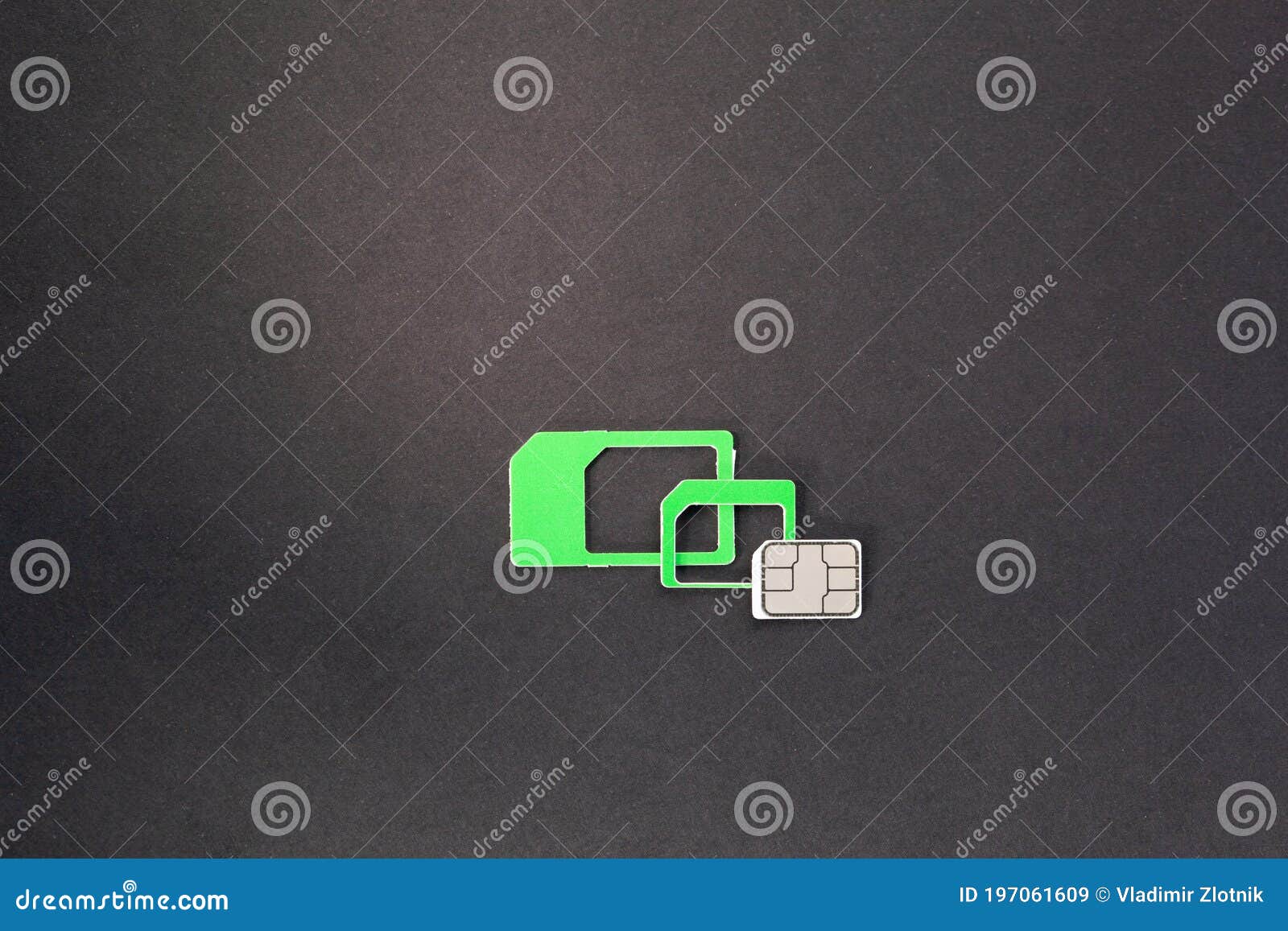 Nano Sim Card Extract from Sim Card Adaptor on Dark Background Stock ...