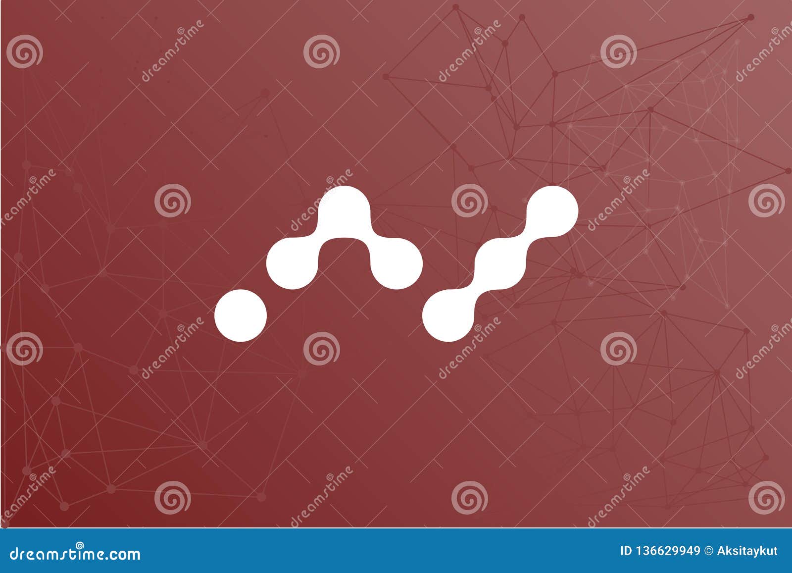 Nano Cryptocurrency Red Network Illustration Stock Illustration ...