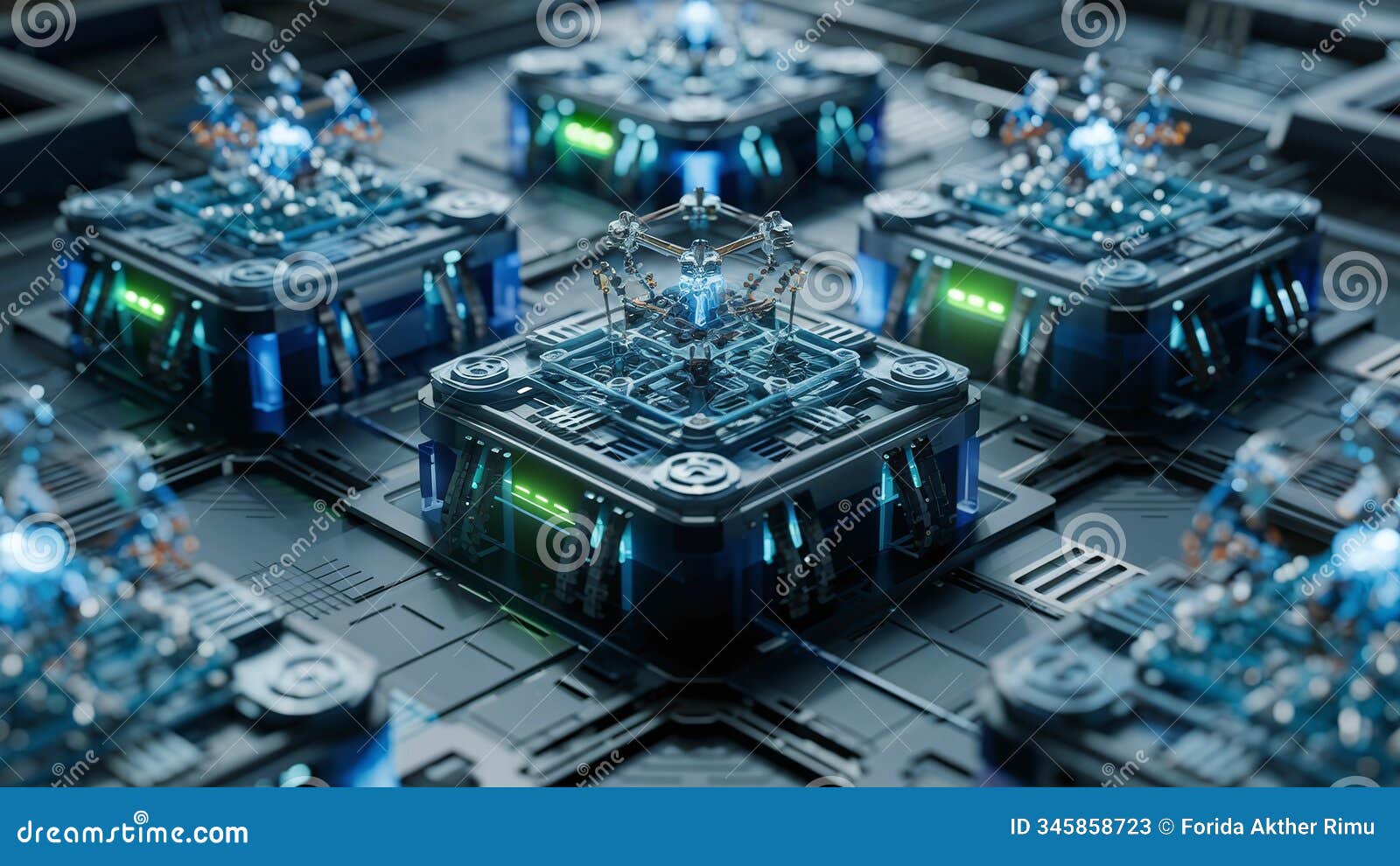 Futuristic Nanotechnology Abstract Background, Nano Tech Stock Illustration - Illustration of ...