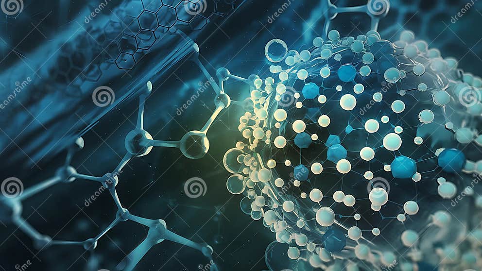 Futuristic Nanotechnology Abstract Background, Nano Tech Stock ...