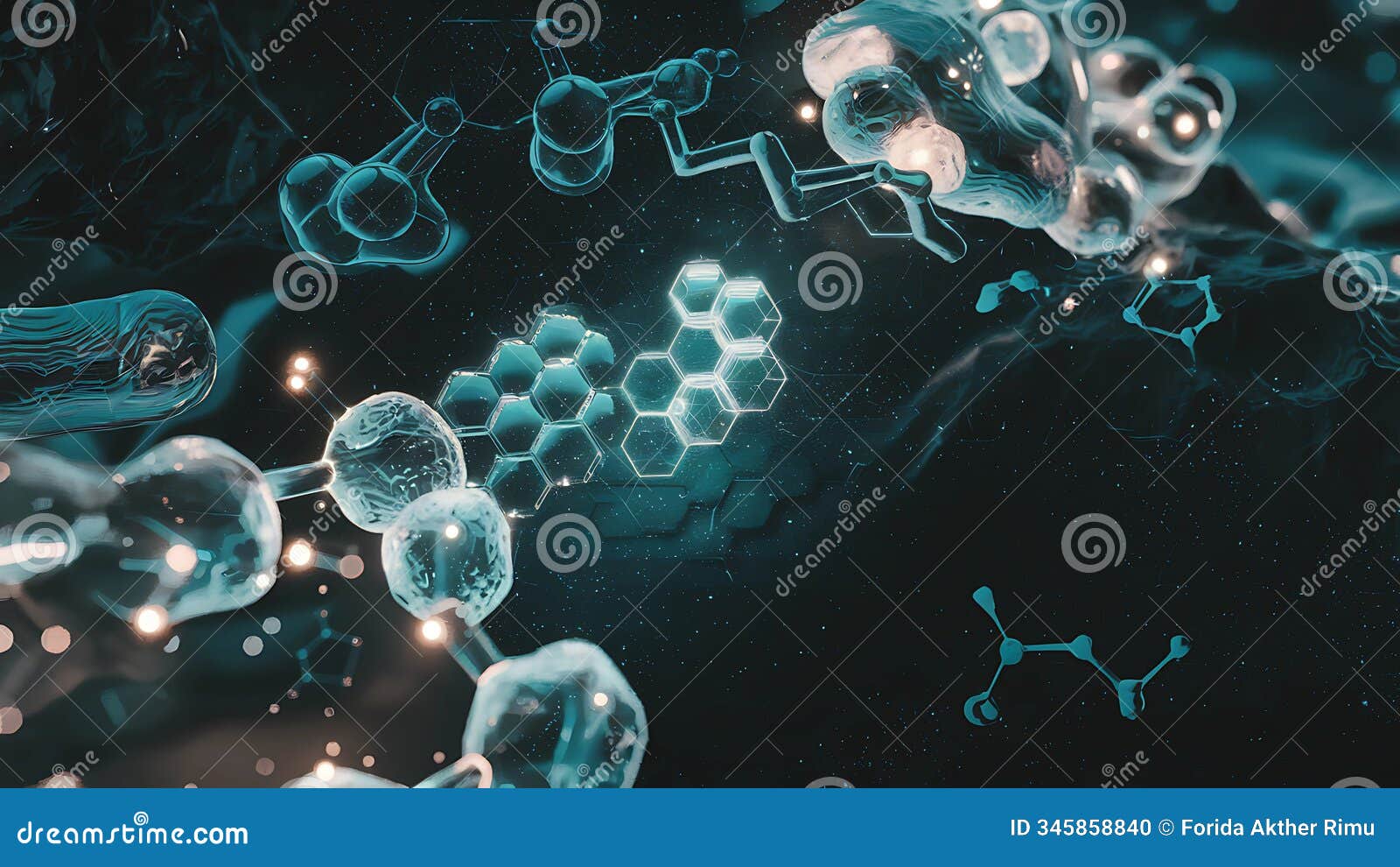 Futuristic Nanotechnology Abstract Background, Nano Tech Stock Illustration - Illustration of ...