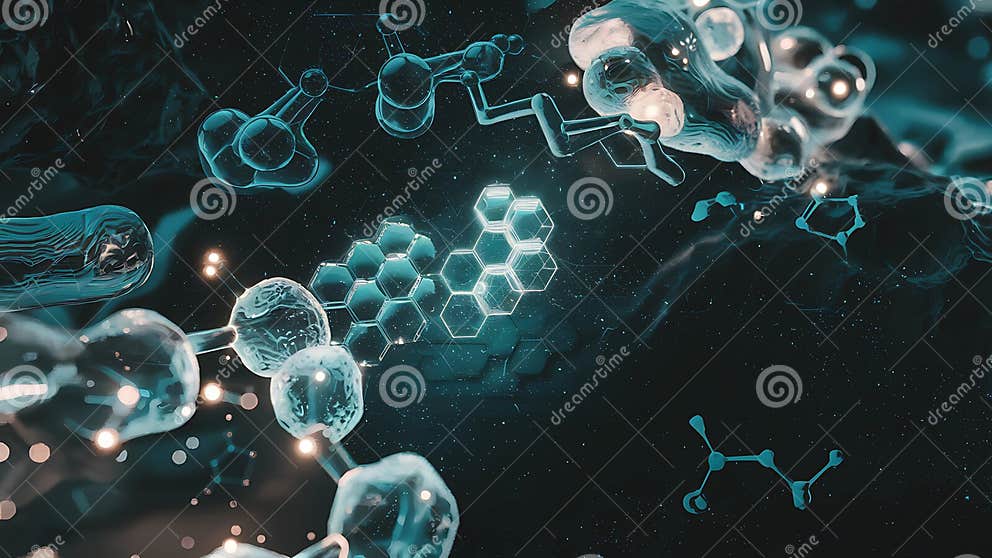 Futuristic Nanotechnology Abstract Background, Nano Tech Stock ...