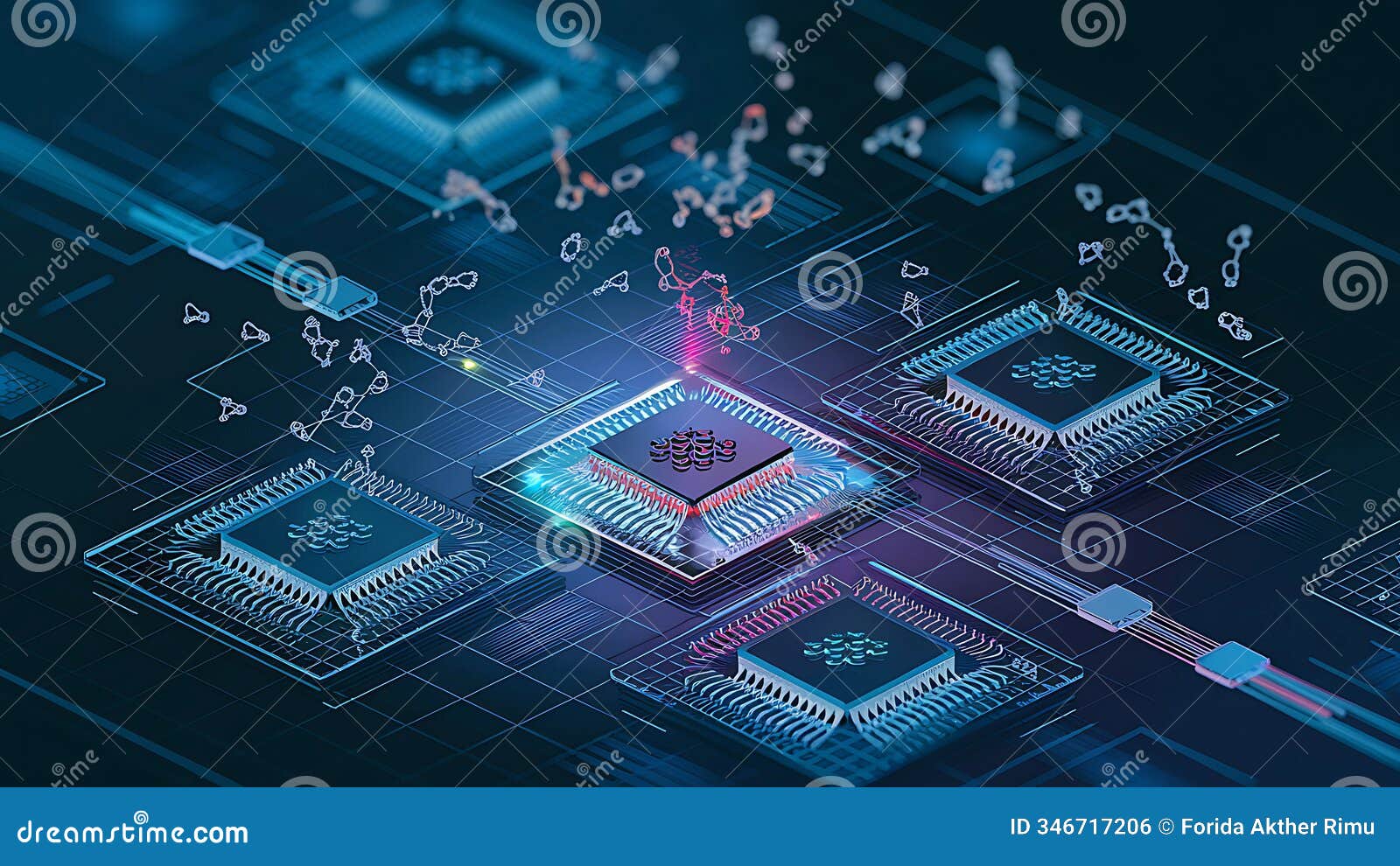 Futuristic Nanotechnology Abstract Background, Nano Tech Stock ...