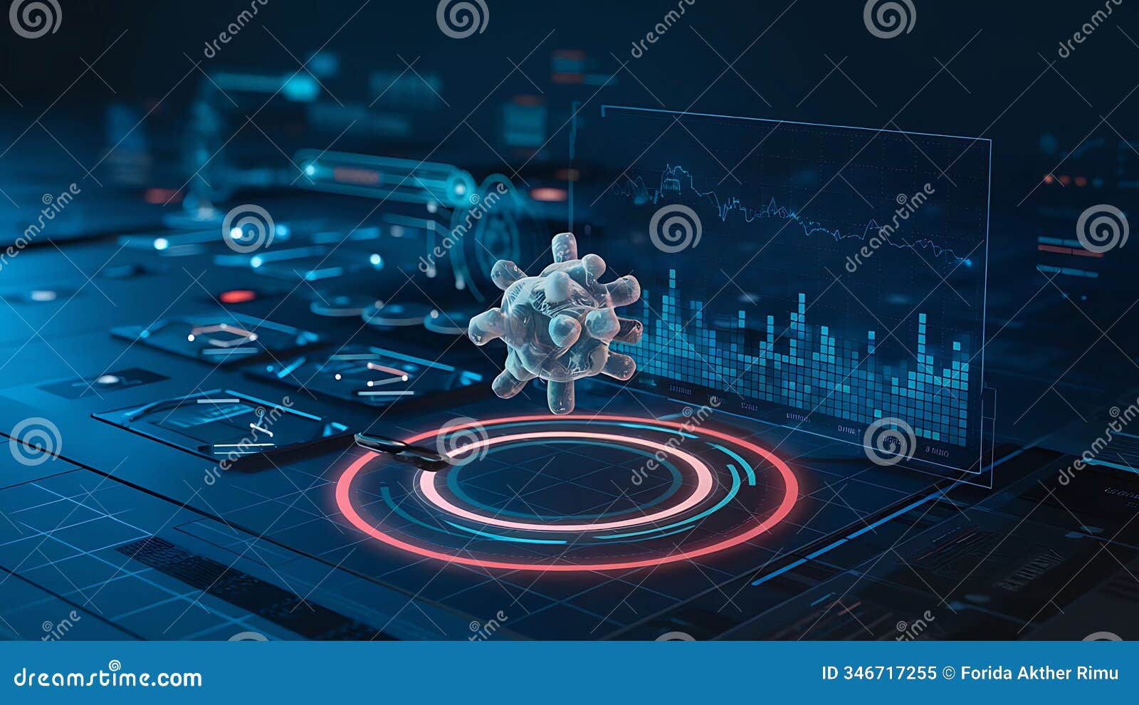 Futuristic Nanotechnology Abstract Background, Nano Tech Stock ...