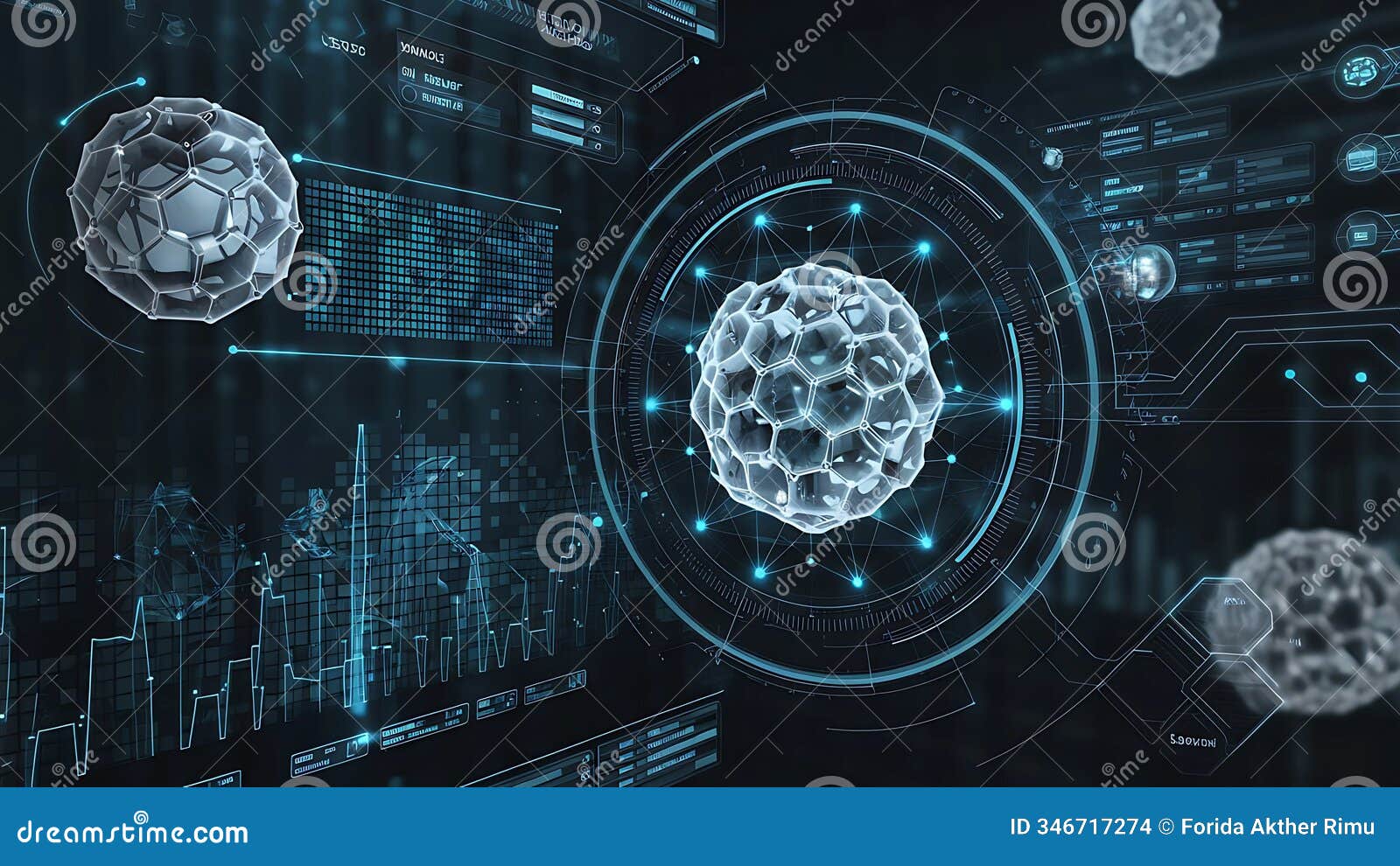 Futuristic Nanotechnology Abstract Background, Nano Tech Stock ...