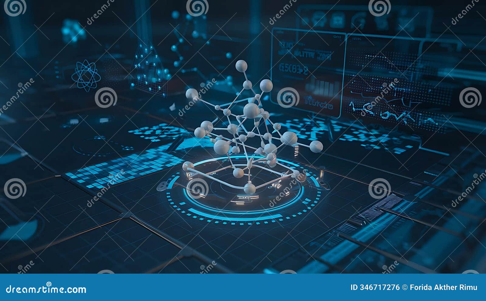 Futuristic Nanotechnology Abstract Background, Nano Tech Stock ...