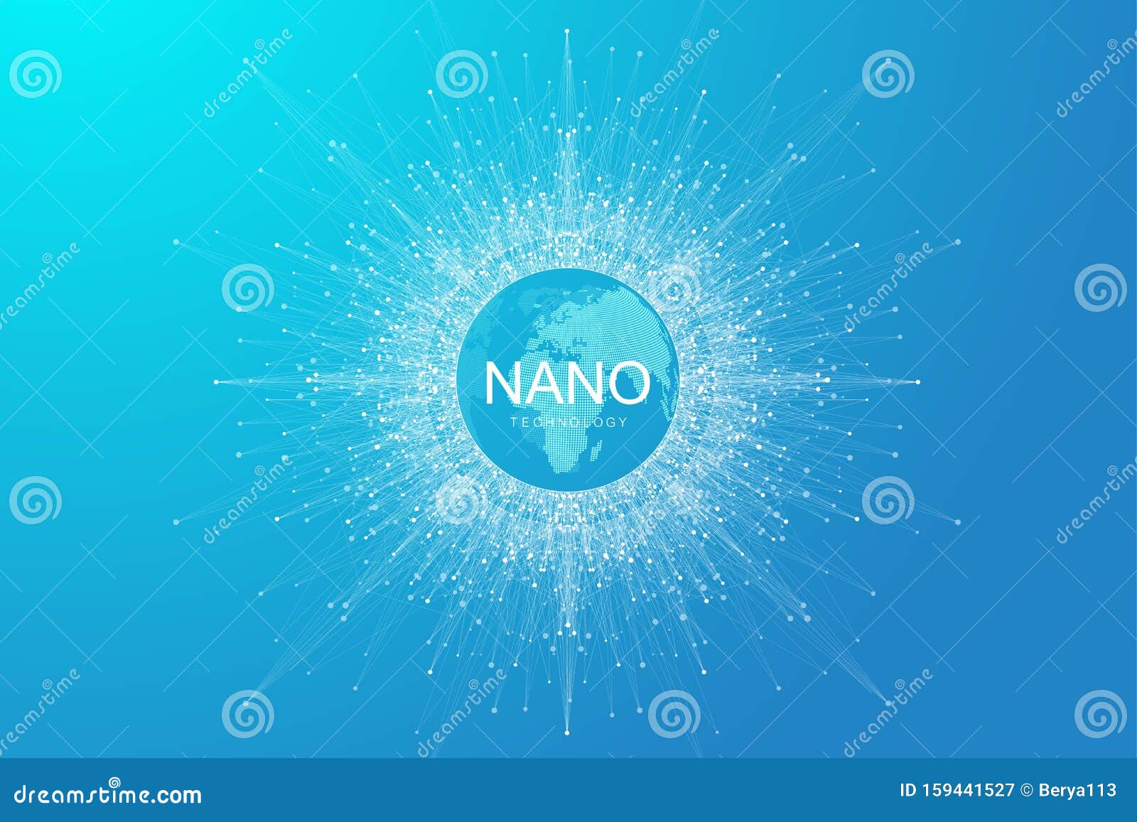 Nano Technologies Abstract Background. Cyber Technology Concept ...