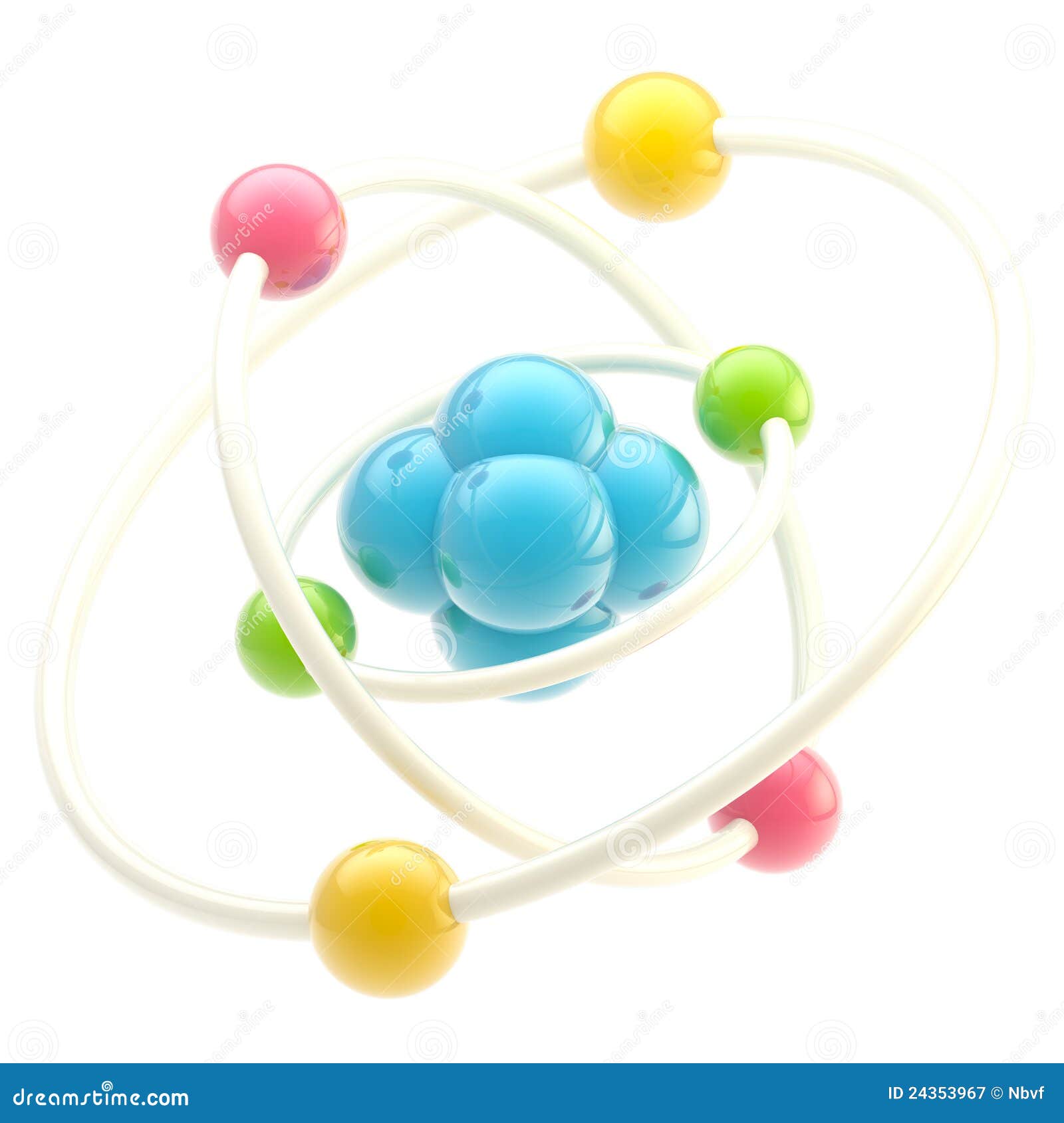 Nano Technology Emblem As Atomic Structure Stock Illustration ...