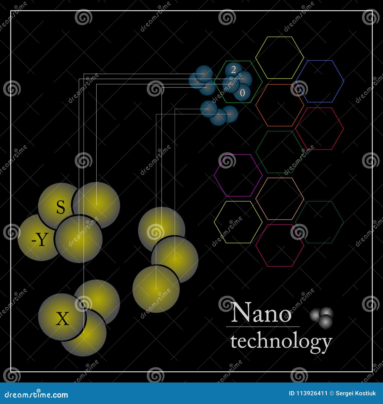 Nano technology logotype stock vector. Illustration of business - 113926411
