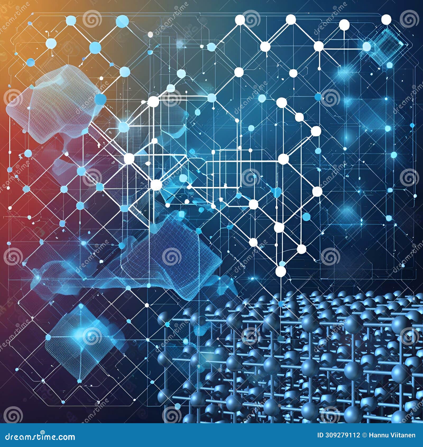 Nano Technology Structure Matrix, Concept Visualization Stock ...