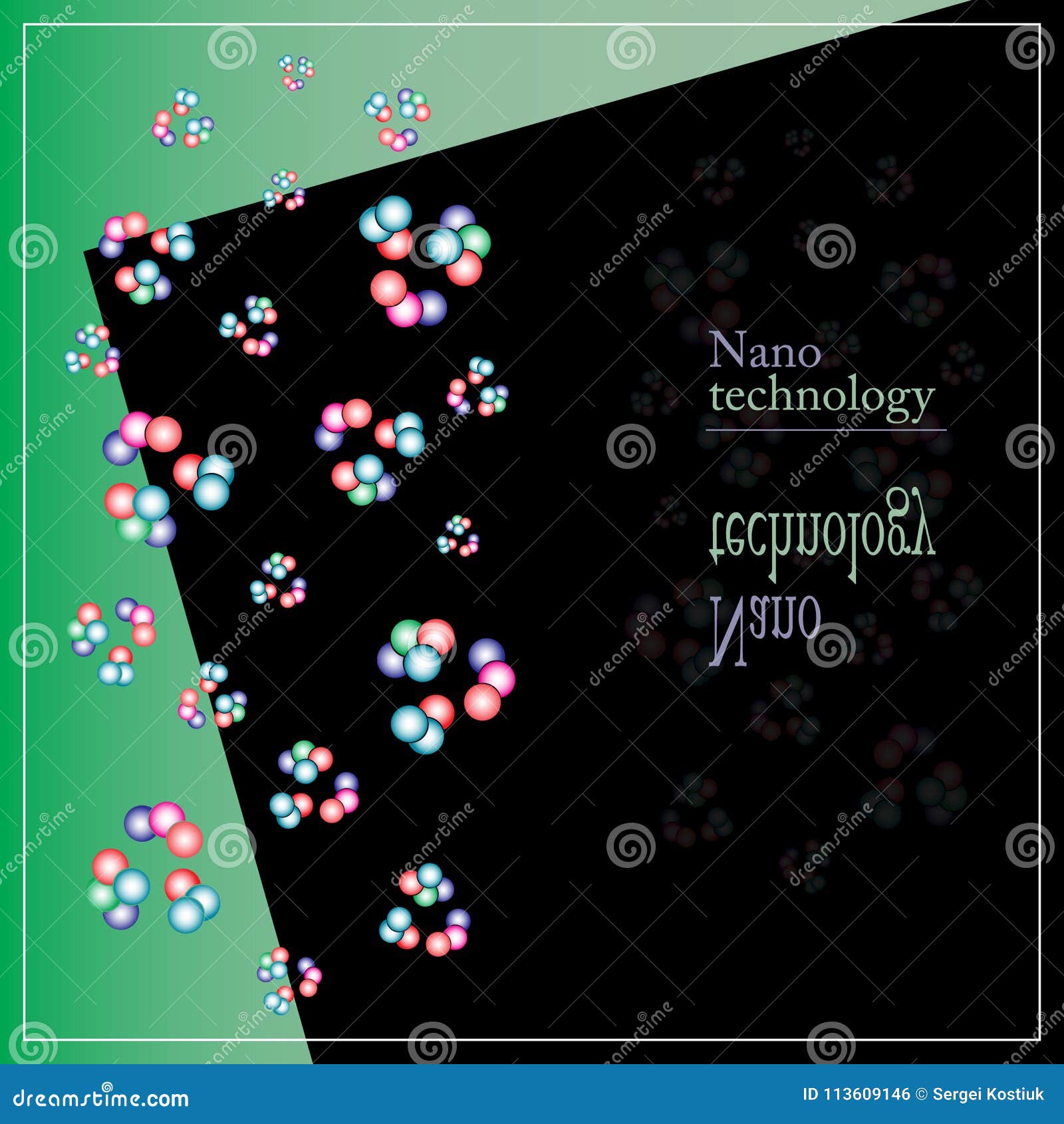 Nano technology vector stock vector. Illustration of graphic - 113609146
