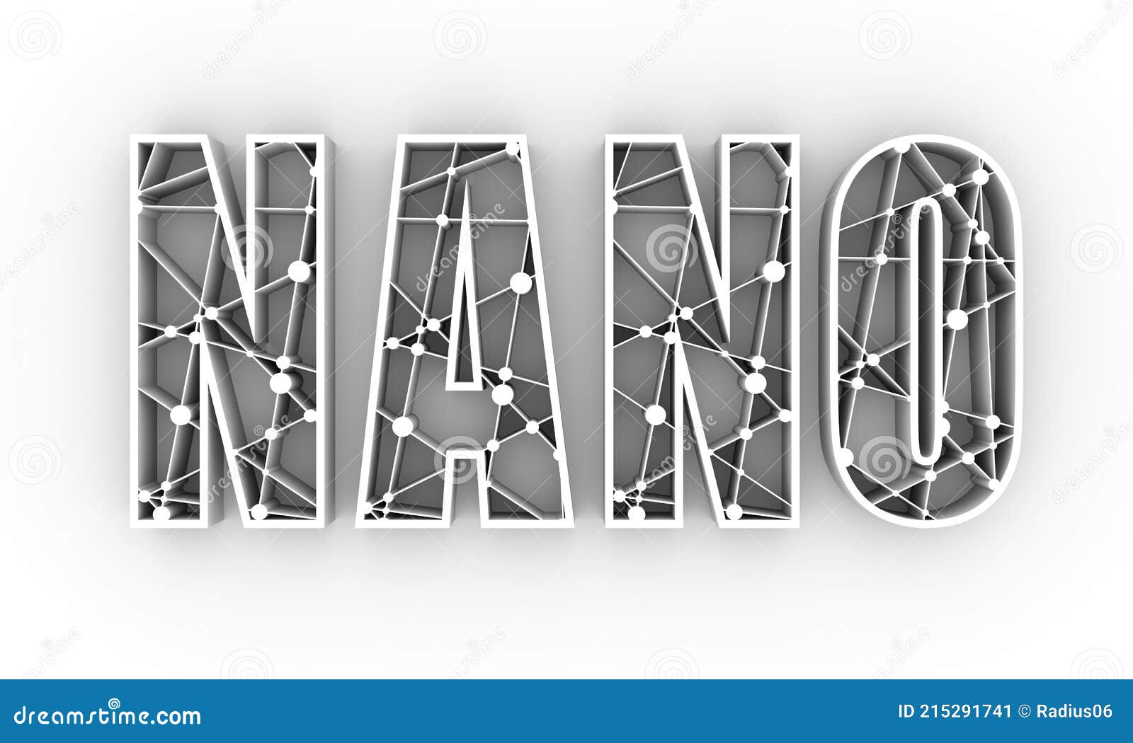 Nanotechnology Concept. Text Textured by Lines Connected with Dots ...
