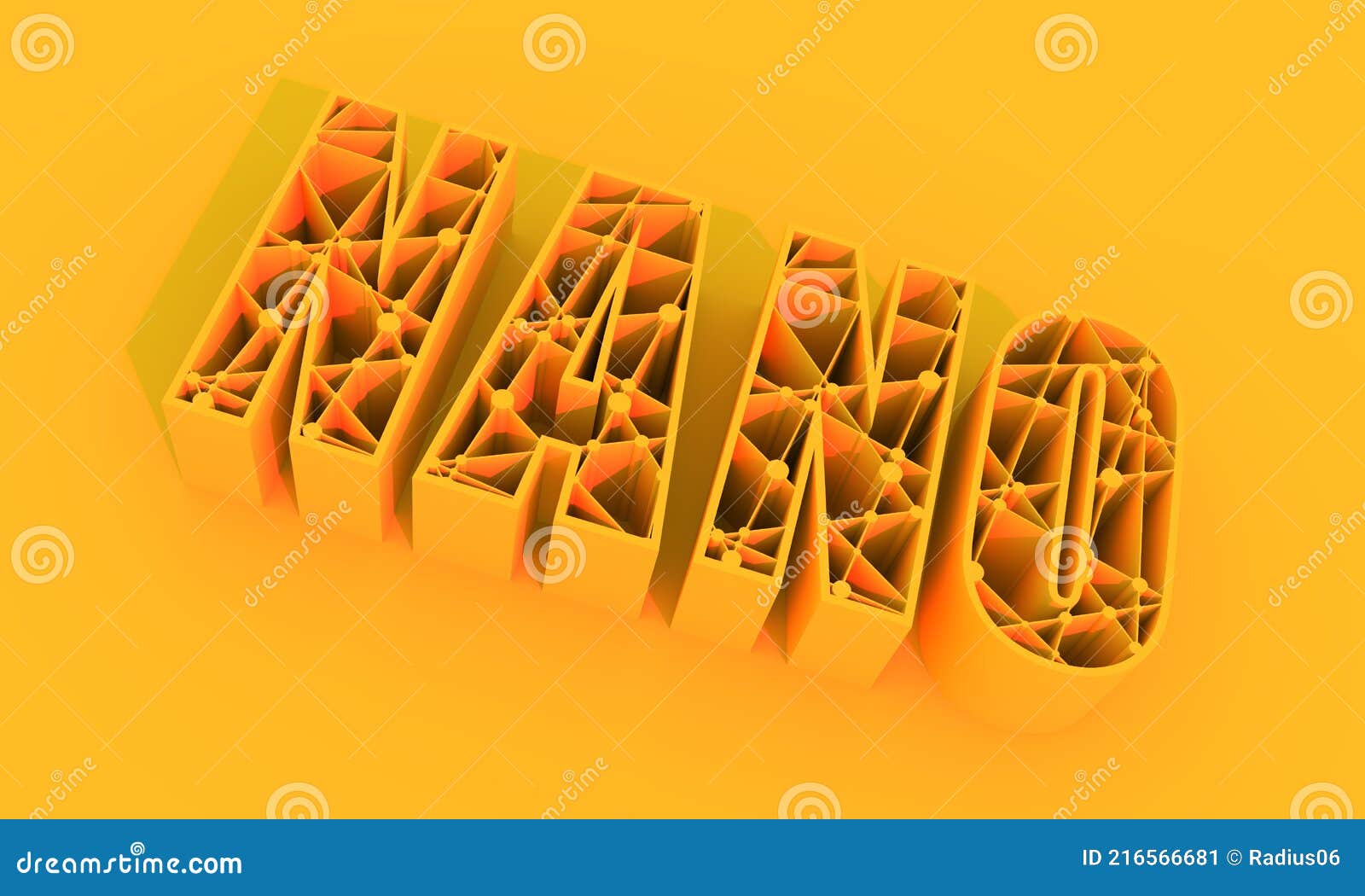 Nanotechnology Concept. Text Textured by Lines Connected with Dots ...