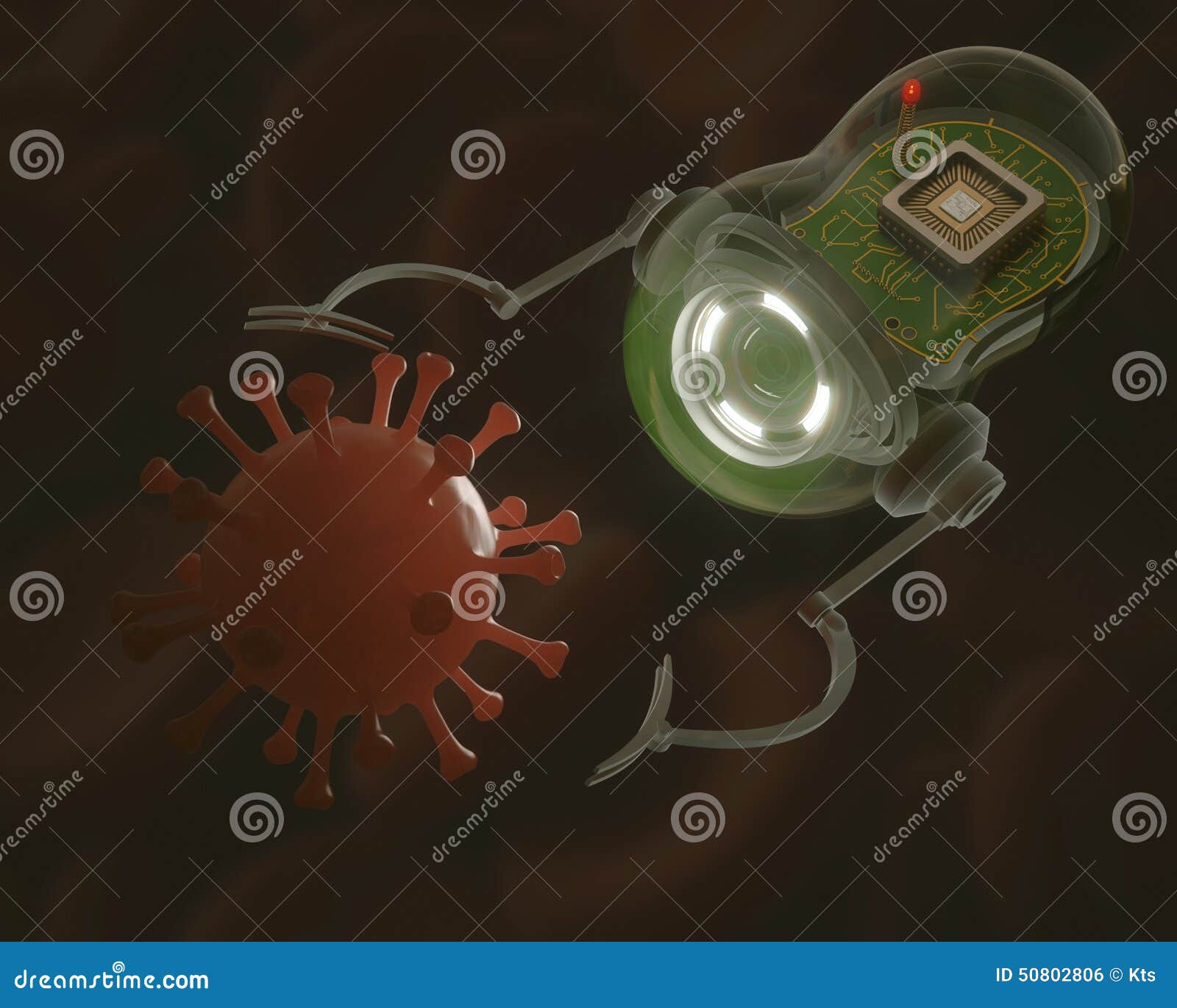 Nanobot x Virus stock photo. Image of close, futuristic - 50802806