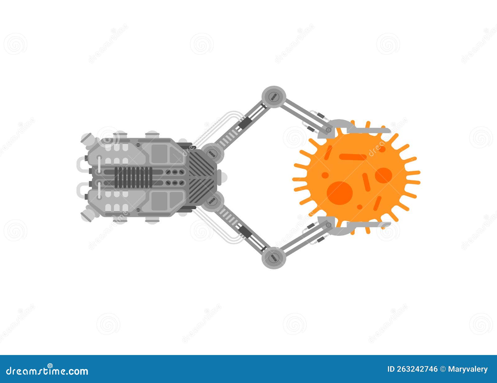 Nanobot and Virus Cell. Microrobot for Treatment Stock Vector ...