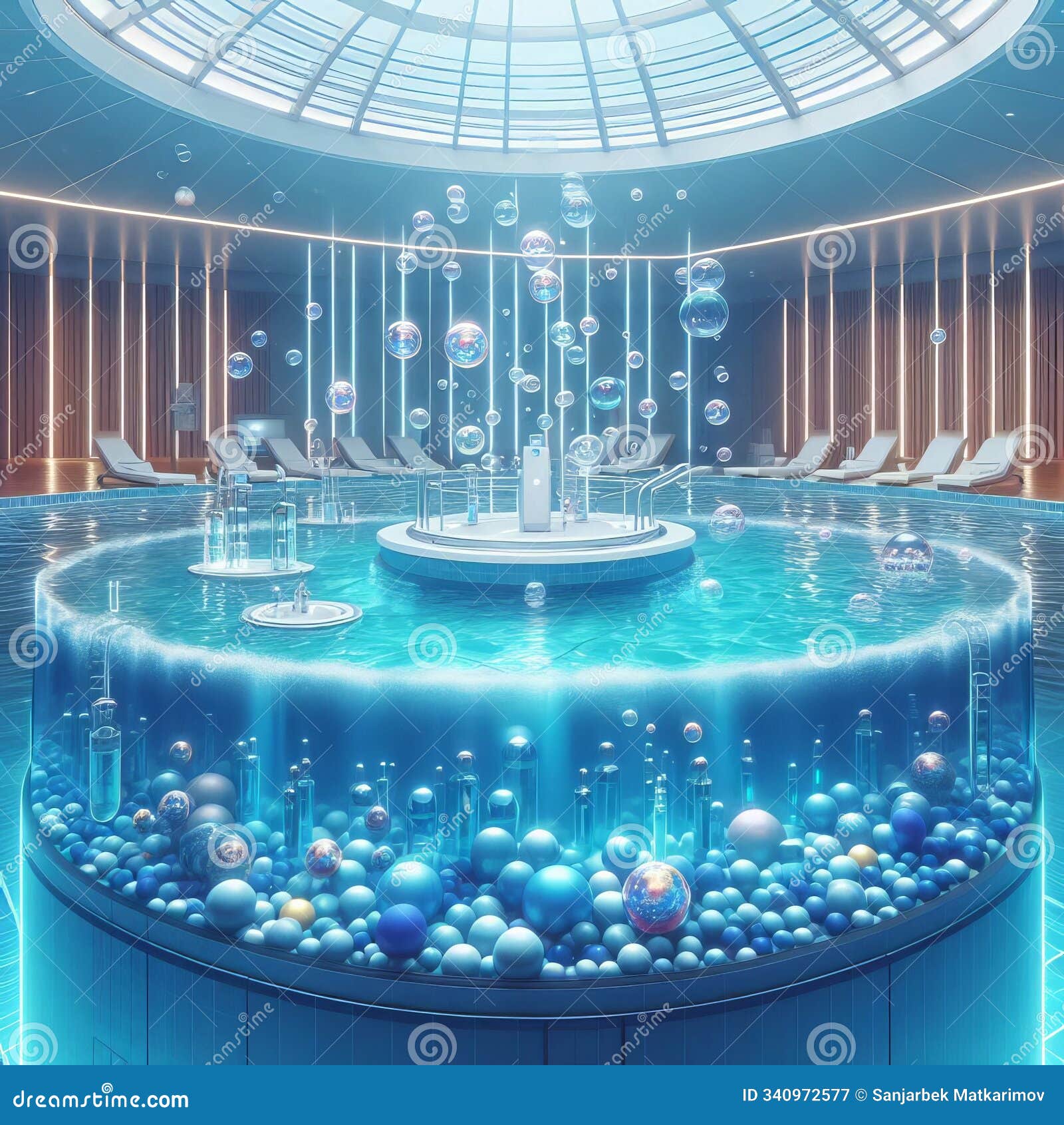 Nanobubble Hydrotherapy Pool a Pool Using Nanoscale Bubbles for Stock ...