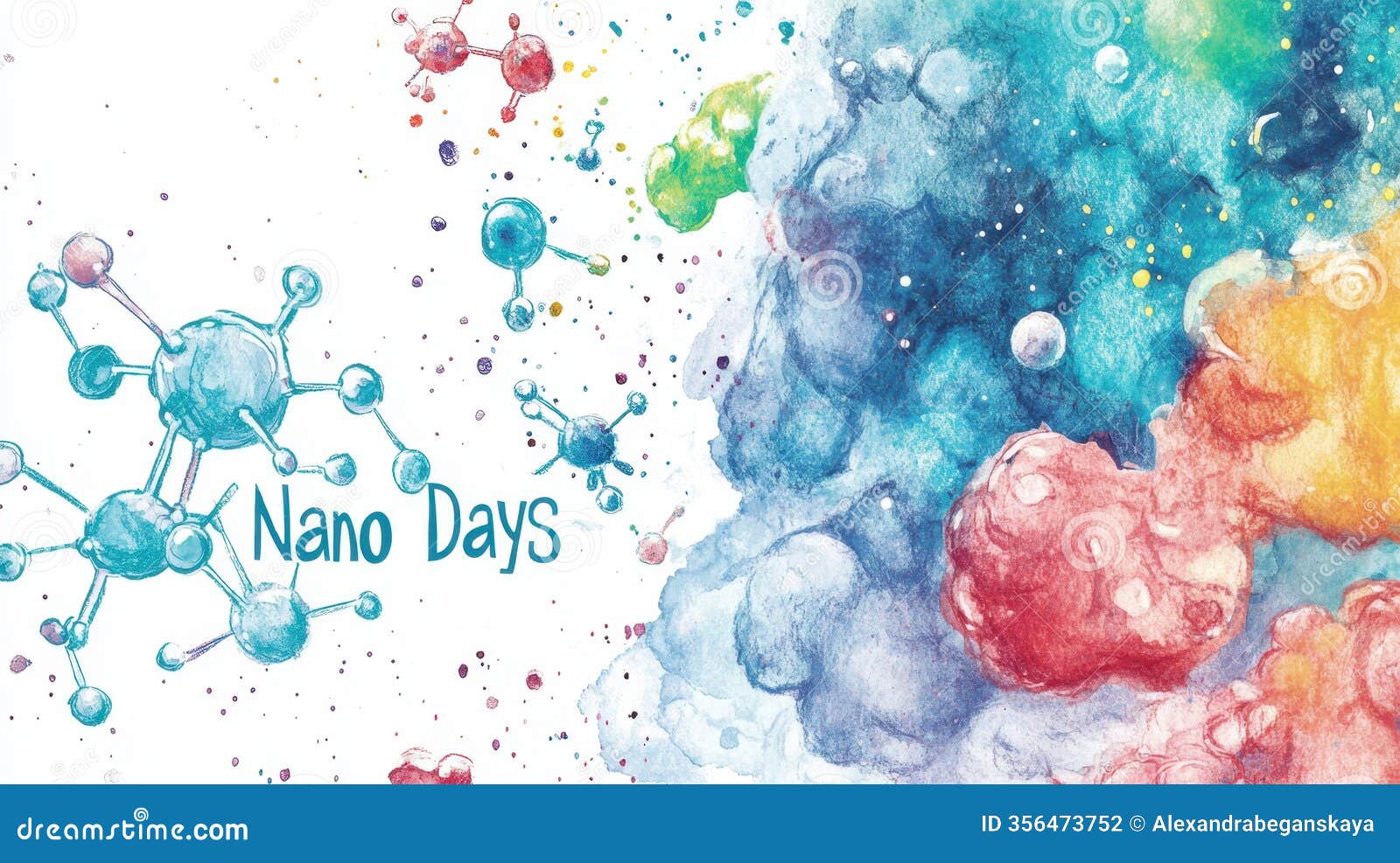 NanoDays Nano Days Molecular Science Themed Design with Colorful ...