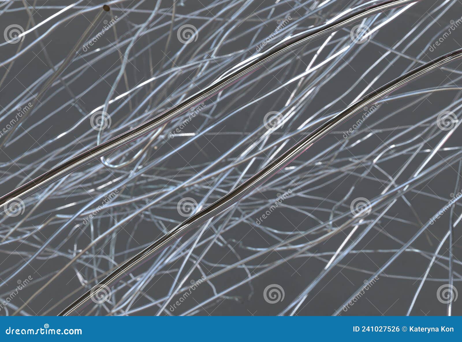 Nanofibers, 3D Illustration, a Novel Class of Materials Stock ...