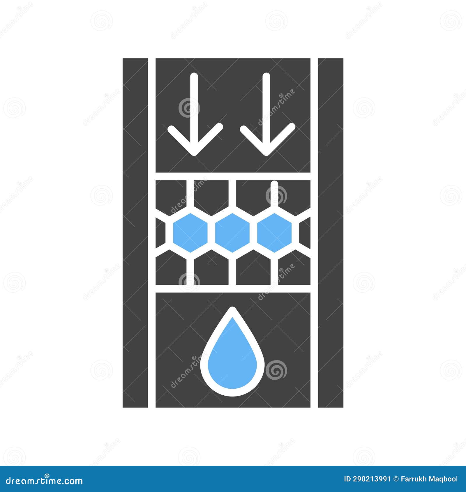 Nanofiltration Icon Image. stock vector. Illustration of waterdrop ...